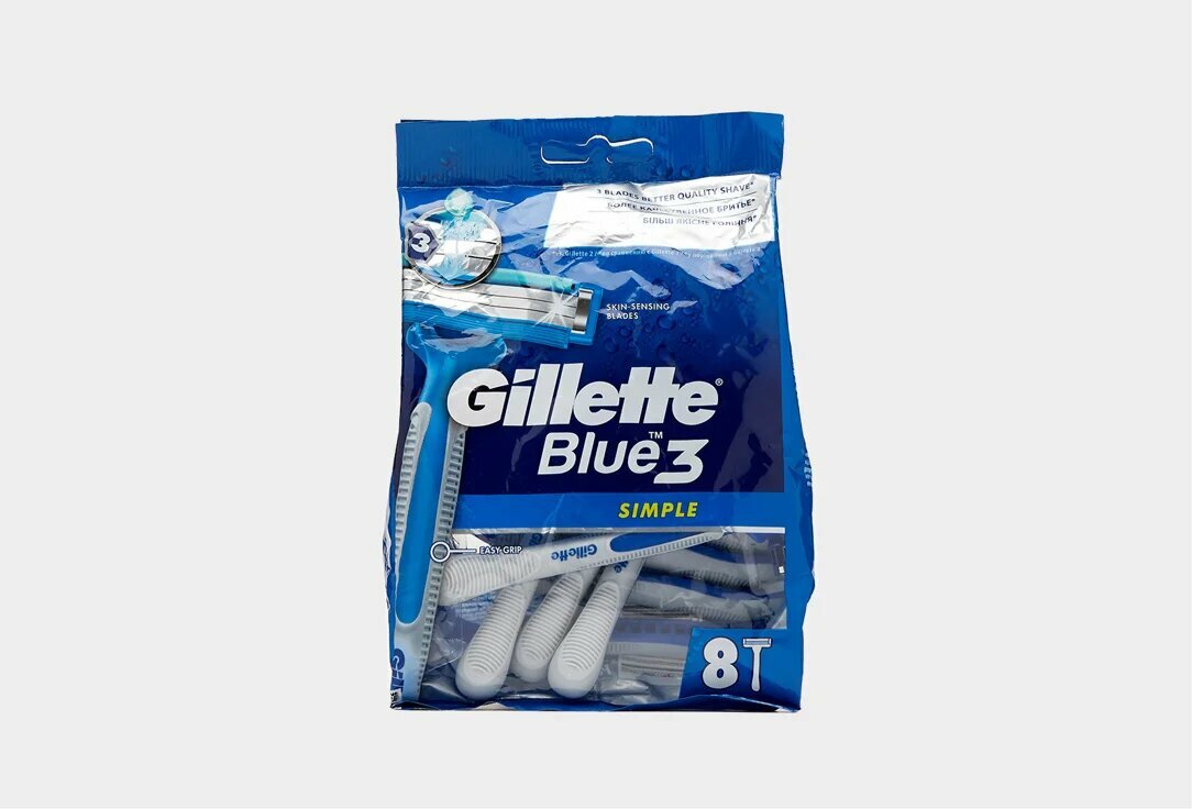 Gillette Blue Simple3 Бритвы одноразовые 8шт 8 шт