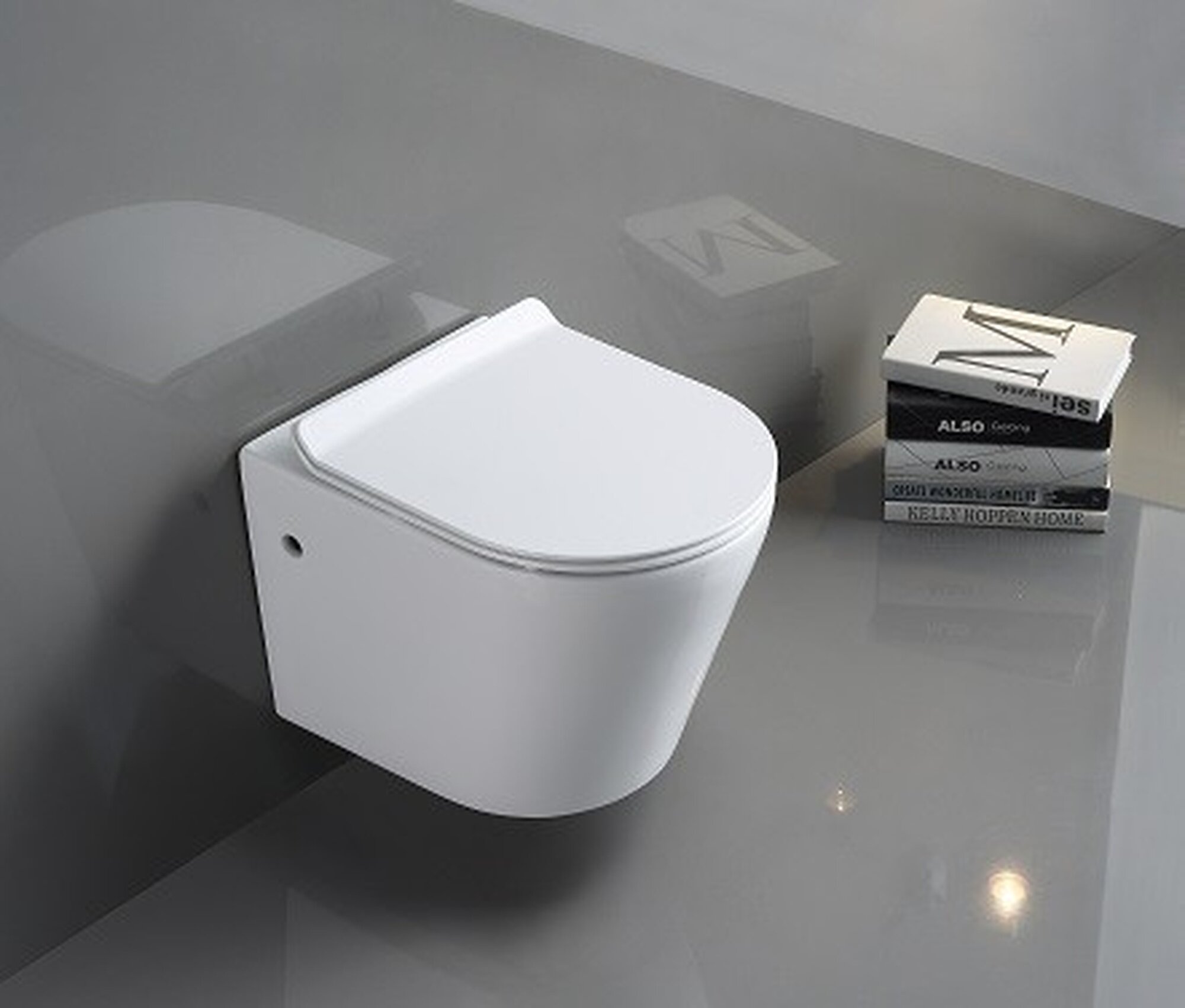 Унитаз подвесной CeramaLux B2330-4MC, санфаянс, капучино, с сиденьем