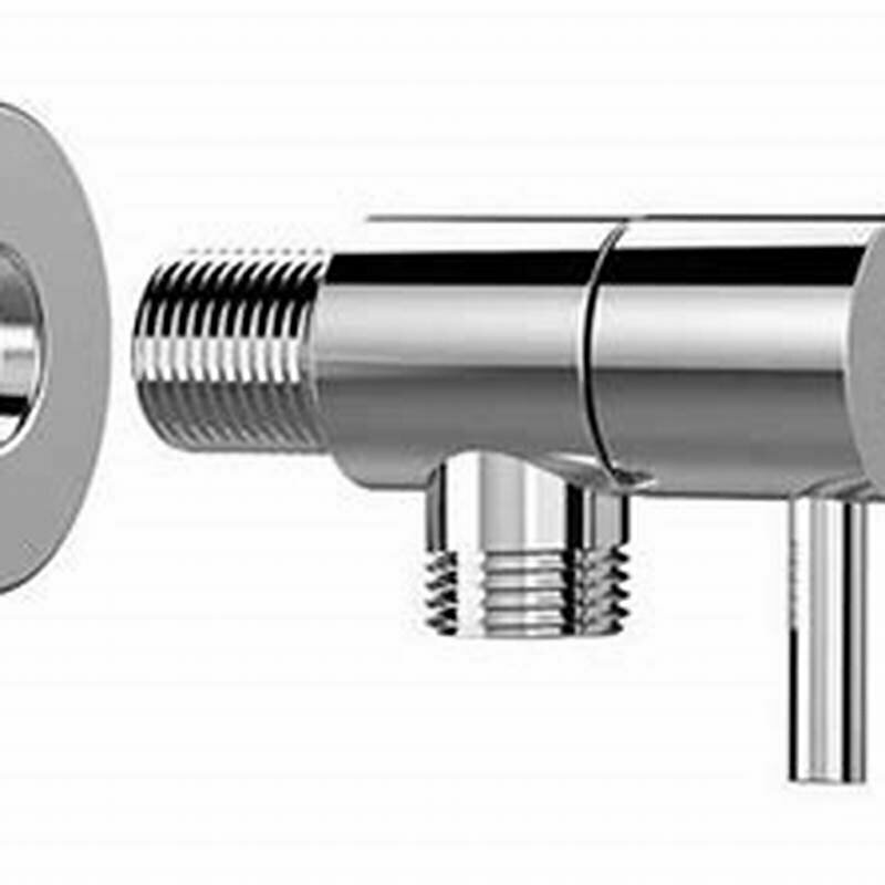 Угловой кран TIM, 1/2" × 1/2", круглое основание с отражателями, хромированный