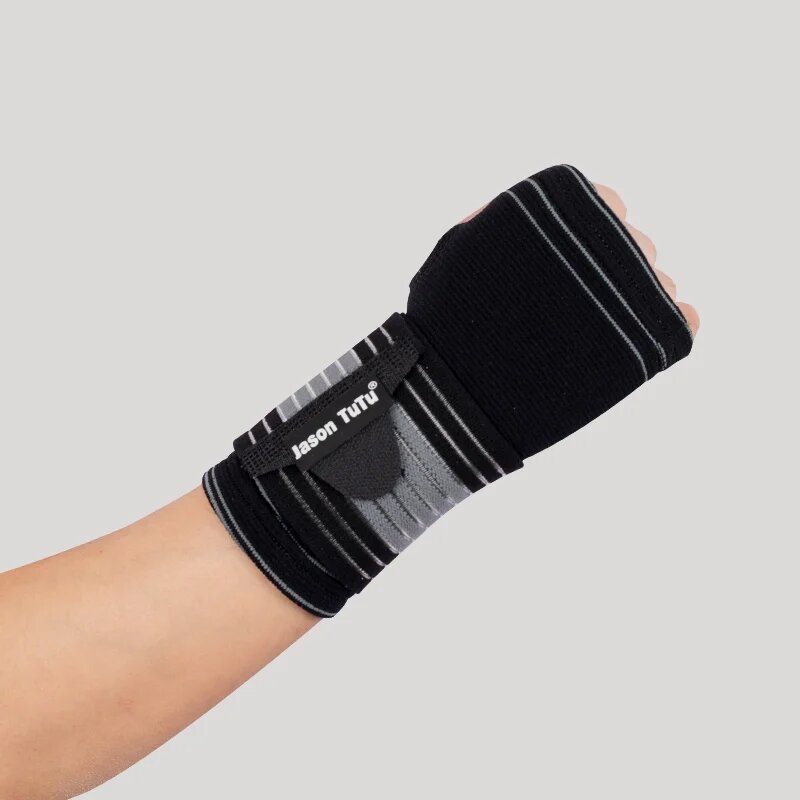 JASONTUTU Боксерские повязки на руки черные/серые Черный, XL, Black