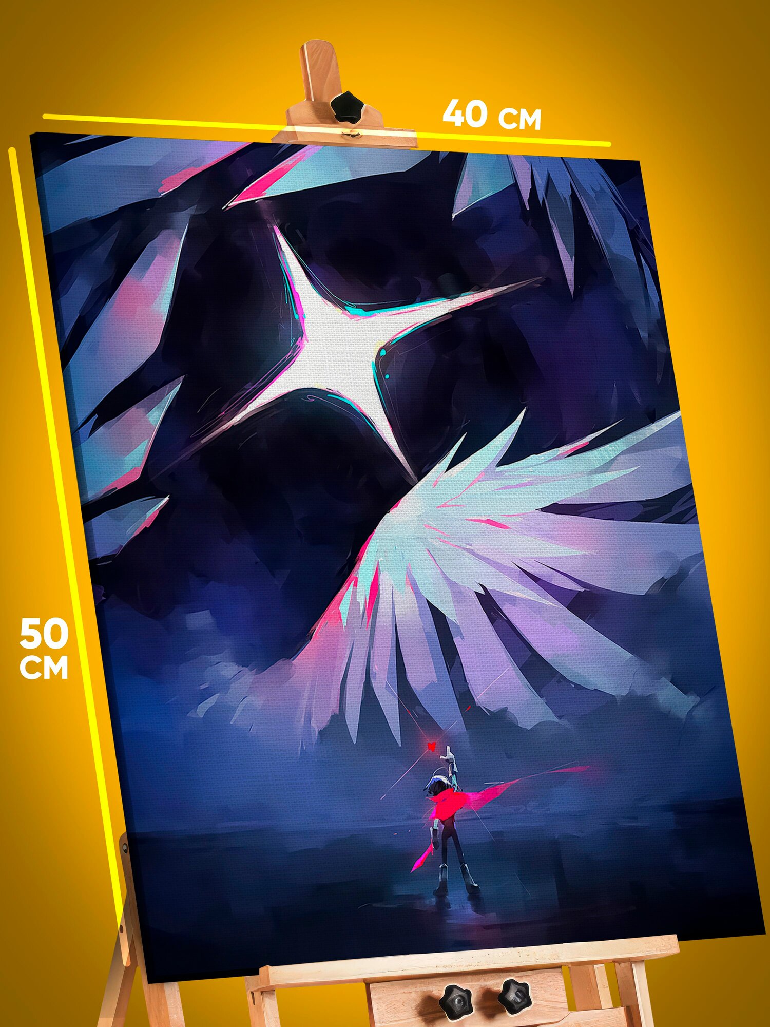 Картина на стену интерьерная на холсте с подрамником 40х50 Undertale Игра