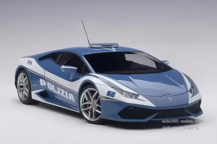 Autoart car model 1/18 Lamborghini LP610-4 Police Car model simulation alloy display ornament cars model boy collection toy gift