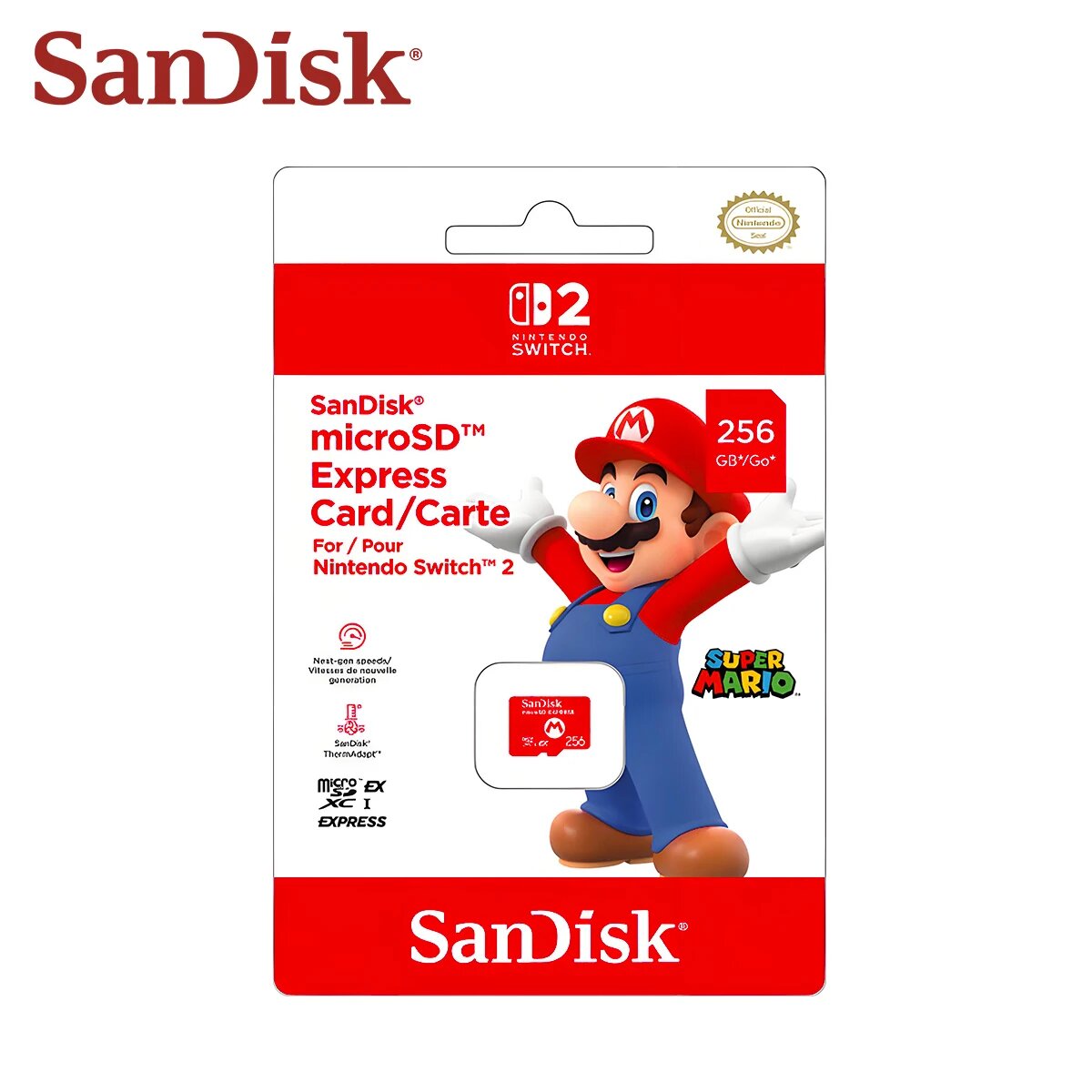 SanDisk microSD Express для Switch 2 256 ГБ — фото 1
