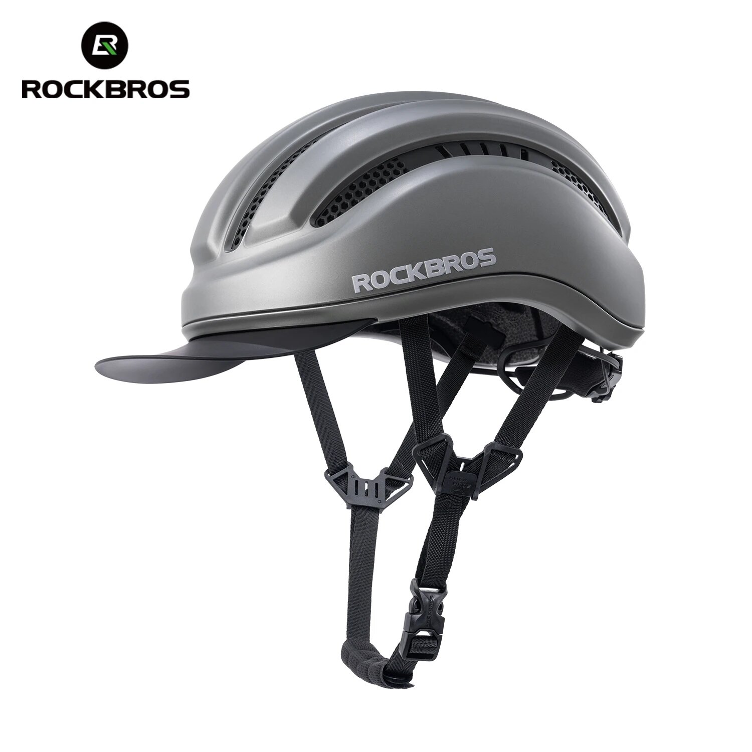 ROCKBROS Цельноформованный велосипедный шлем Черный, ZK-099-5