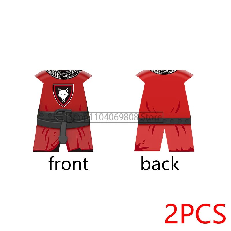 Армейские кирпичи средневековый замок Красный, D3-13-5-2PCS