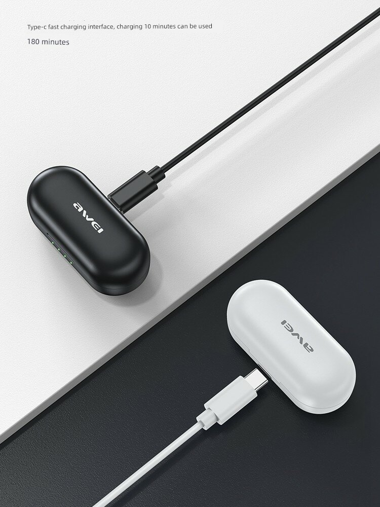 Наушники беспроводные Awei T13PRO низкая задержка высокое качество звука для игр желтые