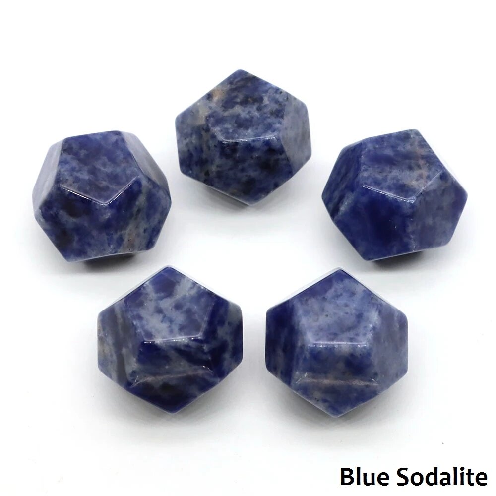 Кристаллы Додекаэдр Священной Геометрии Синий, 1pc, Blue Sodalite