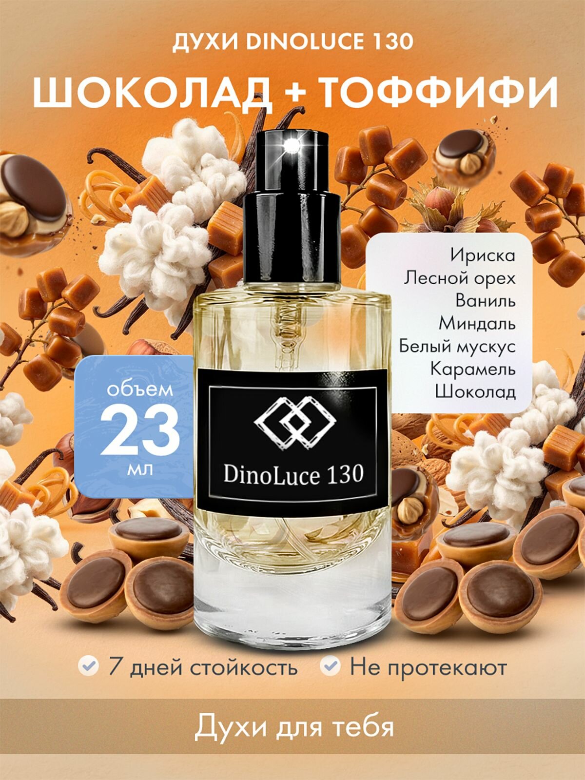 Духи DinoLuce 130 Шоколад + Тоффифи 23 мл 23 мл Шоколад Тоффифи
