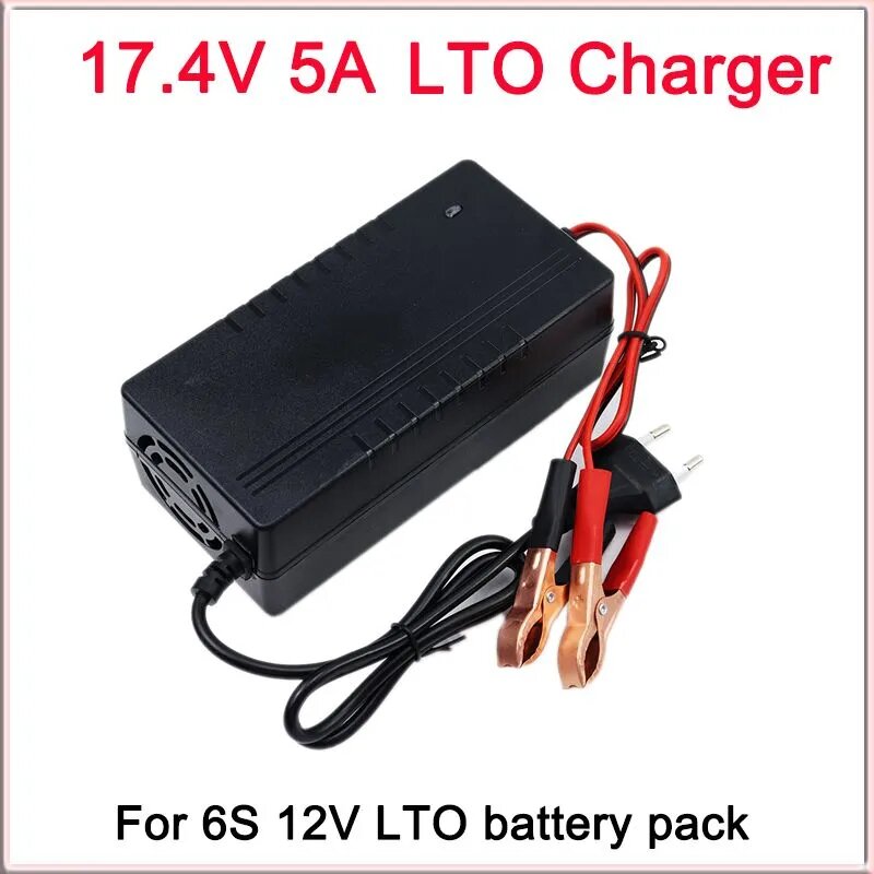 17.4V 5A LTO зарядное устройство 12V 5A 6S 2.3V литий титанат аккумулятор AC 110-240V 50Hz 60Hz 10A умная быстрая зарядка EU Plug