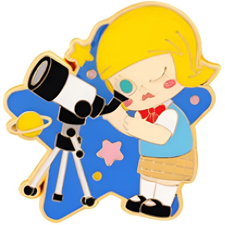 Коллекционные значки унисекс POP MART Molly Campus Badge Collection, Confirmed-Astronomy Community (Open)