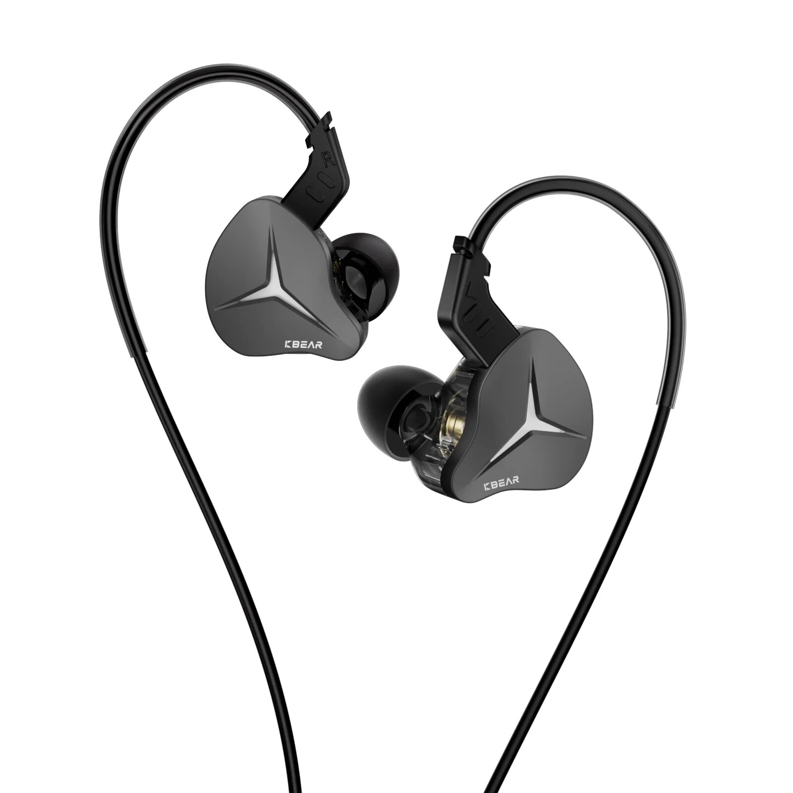 KBEAR Venus DD проводные внутриканальные наушники Серый, Gun type c mic