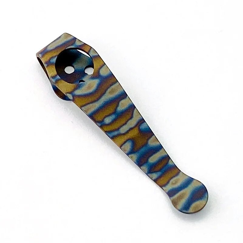 Зажим для ножа Spyderco из титанового сплава 1 pc, tiger stripe