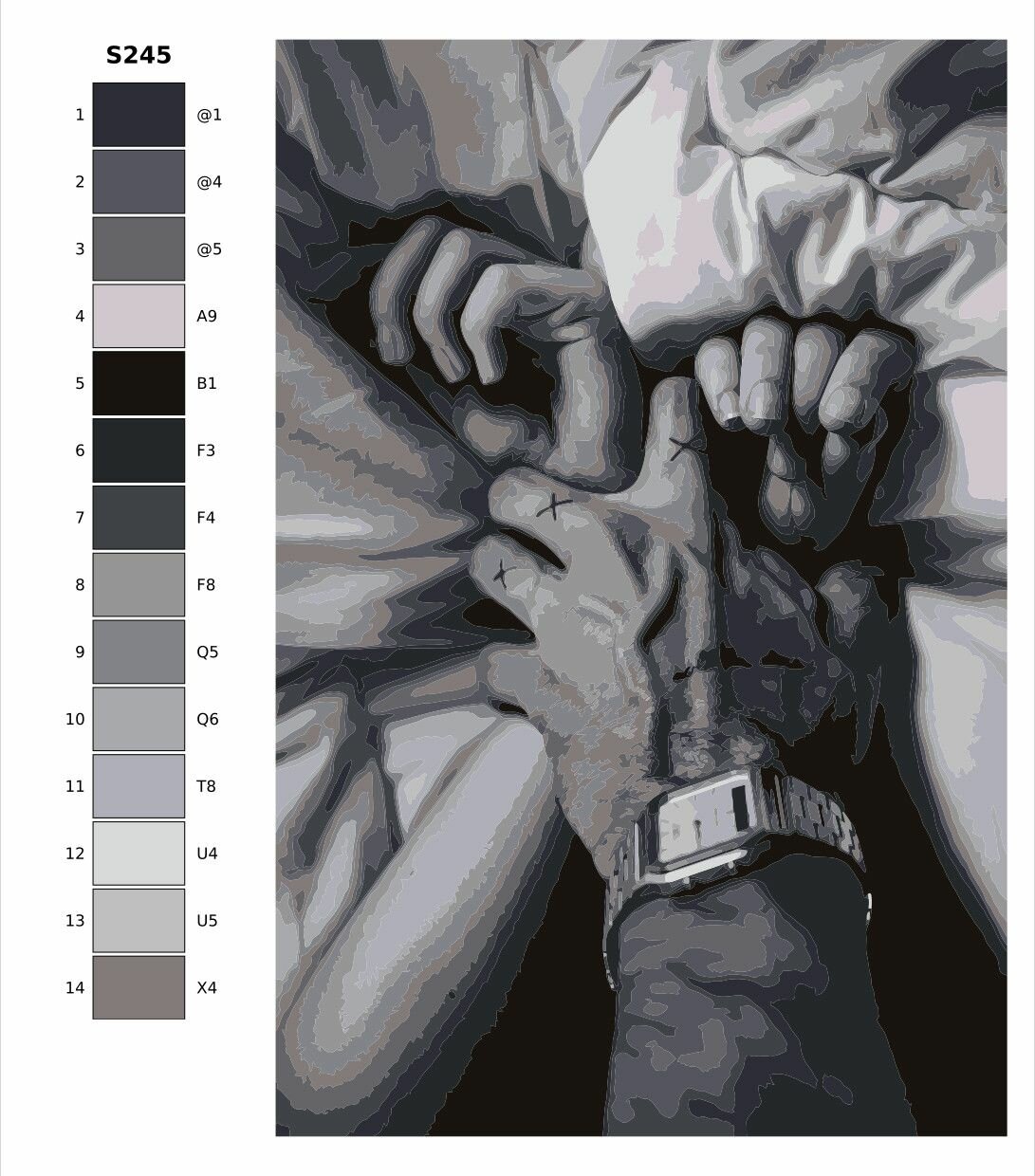 Картина по номерам S245 "Эротика", 40x60 см