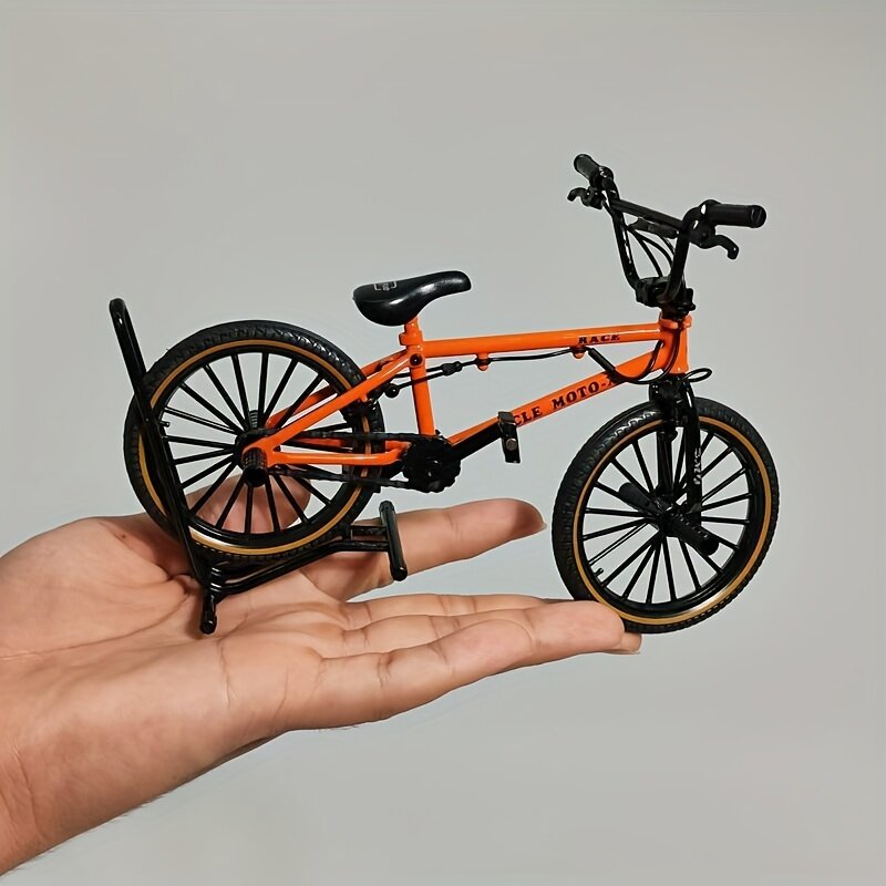 Масштабная модель BMX-велосипеда 1/8 из цинкового сплава, оранжевый, для коллекционеров