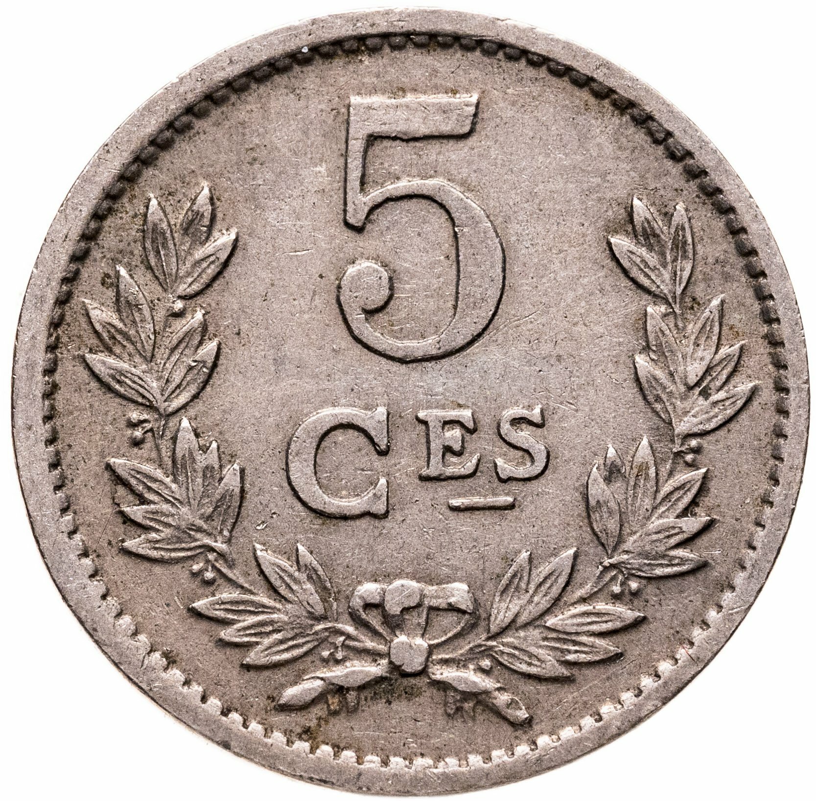 Люксембург 10 сантимов centimes 1924, Мельхиор медь-никель, в сохранности XF