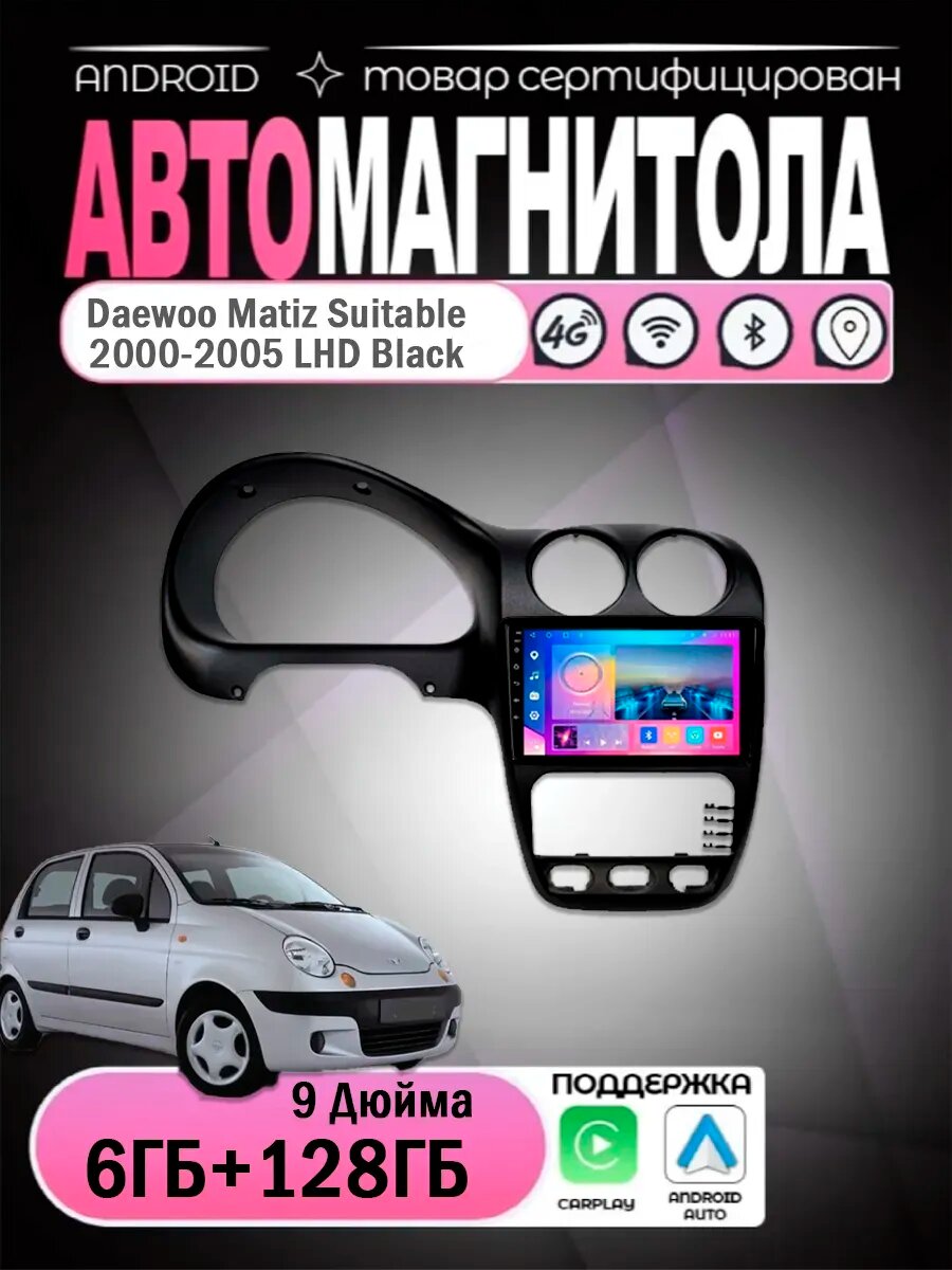 Магнитола TS18 Daewoo Matiz Suitable 2000-2005 LHD 6/128GB