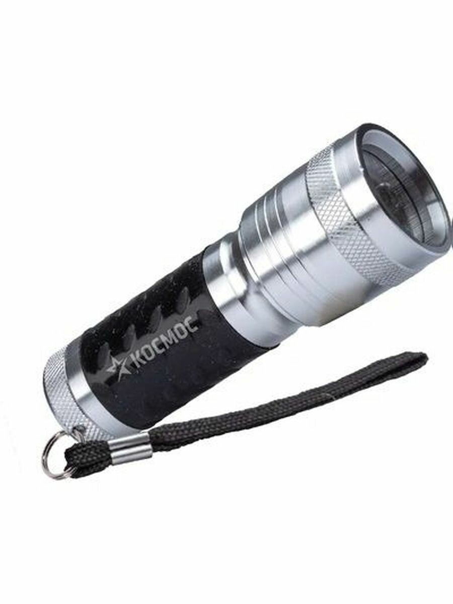 Фонарь ручной KOS109B 1Вт LED/3xAAА/корпус алюминий/ремешок ручной, Космос