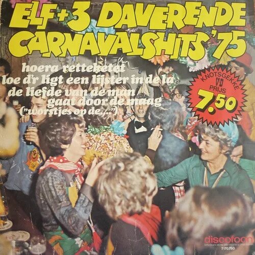 Various - Elf + 3 Daverende Carnavalshits '75 VG