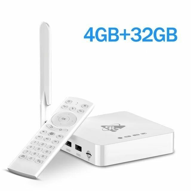 Телевизионная приставка H96 MAX M12 AI на базе Android 11 с процессором Amlogic S928X, 4 ГБ памяти DDR4, 32 ГБ/64 ГБ/128 ГБ, поддержкой
