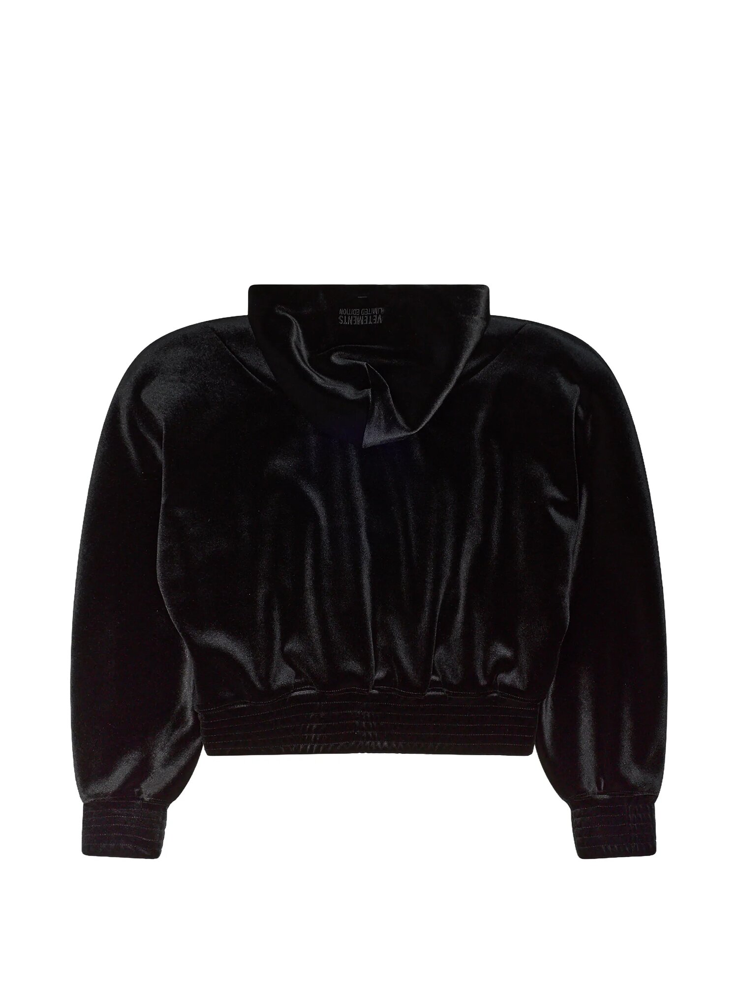Худи Vetements Zip-up hoodie, размер 50, , black/black — фото 1