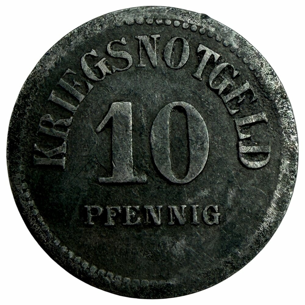 Германия, Германская империя, Узинген 10 пфеннигов 1917 г.