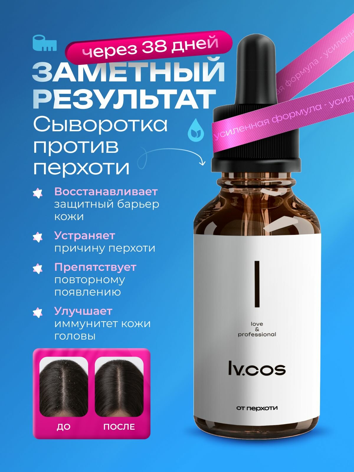 Сыворотка для волос от перхоти, lv.cos