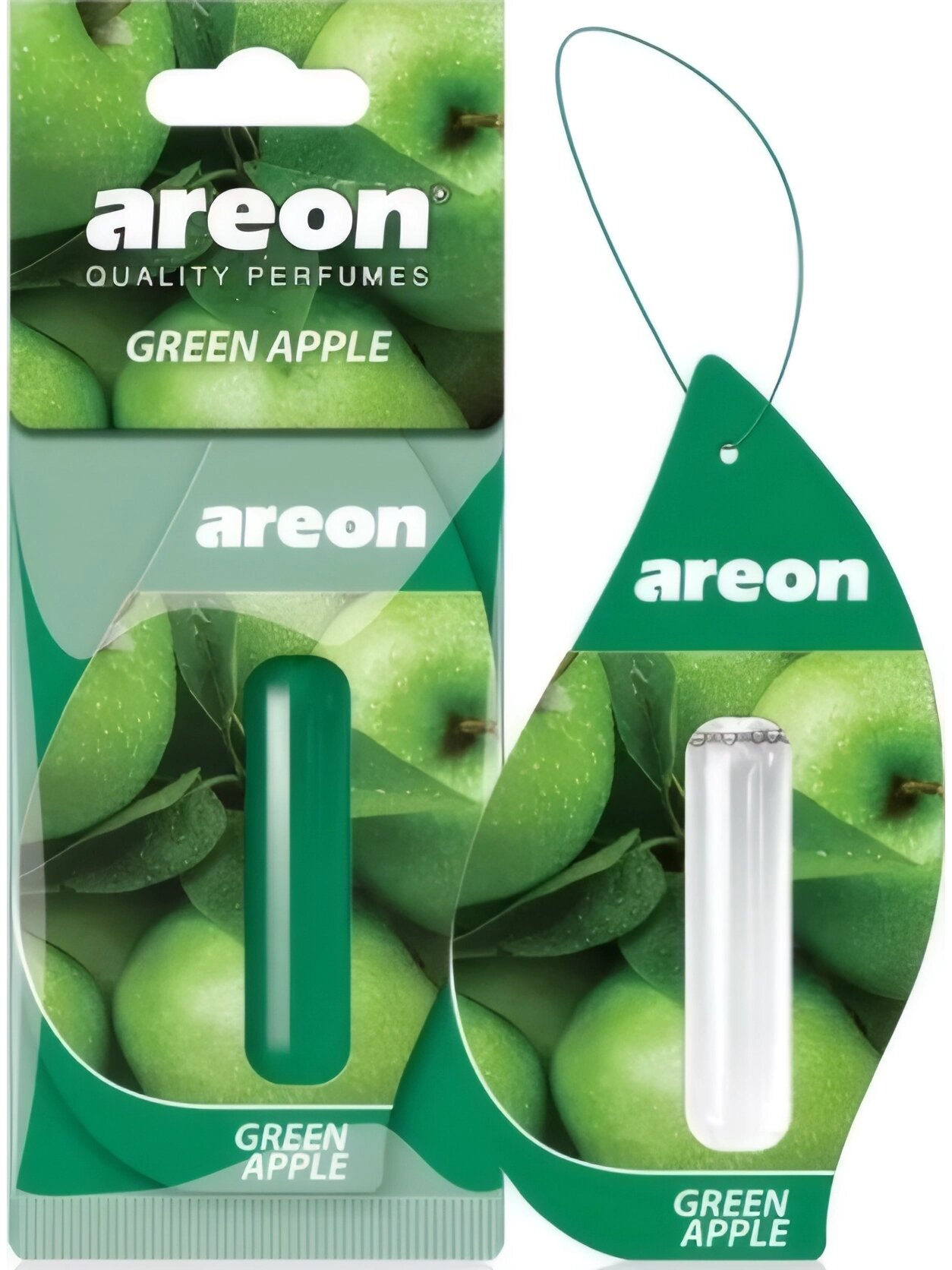 Ароматизатор подвесной гель Areon LIQUID капсула 5ml Green Apple Зеленое Яблоко 704-LR-20