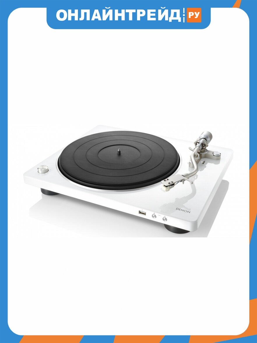 Виниловый проигрыватель Denon DP-450USB, белый