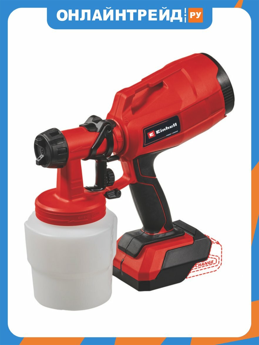 Краскопульт аккумуляторный Einhell TC-SY 18/60 Li, без АКК и ЗУ (4260025)