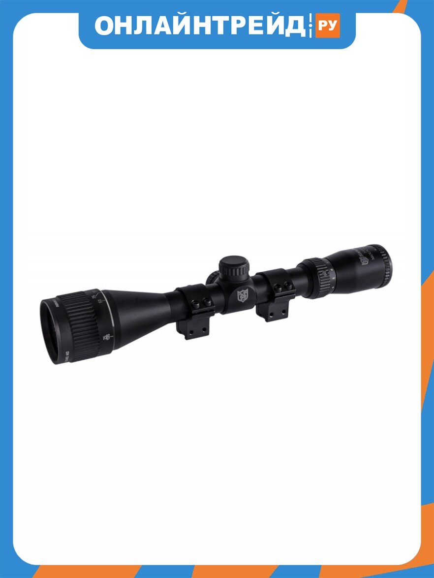 Прицел Nikko Stirling серии MOUNTMASTER 3-9x40, Half MD, без подсветки, АО, 2 кольца на 11мм