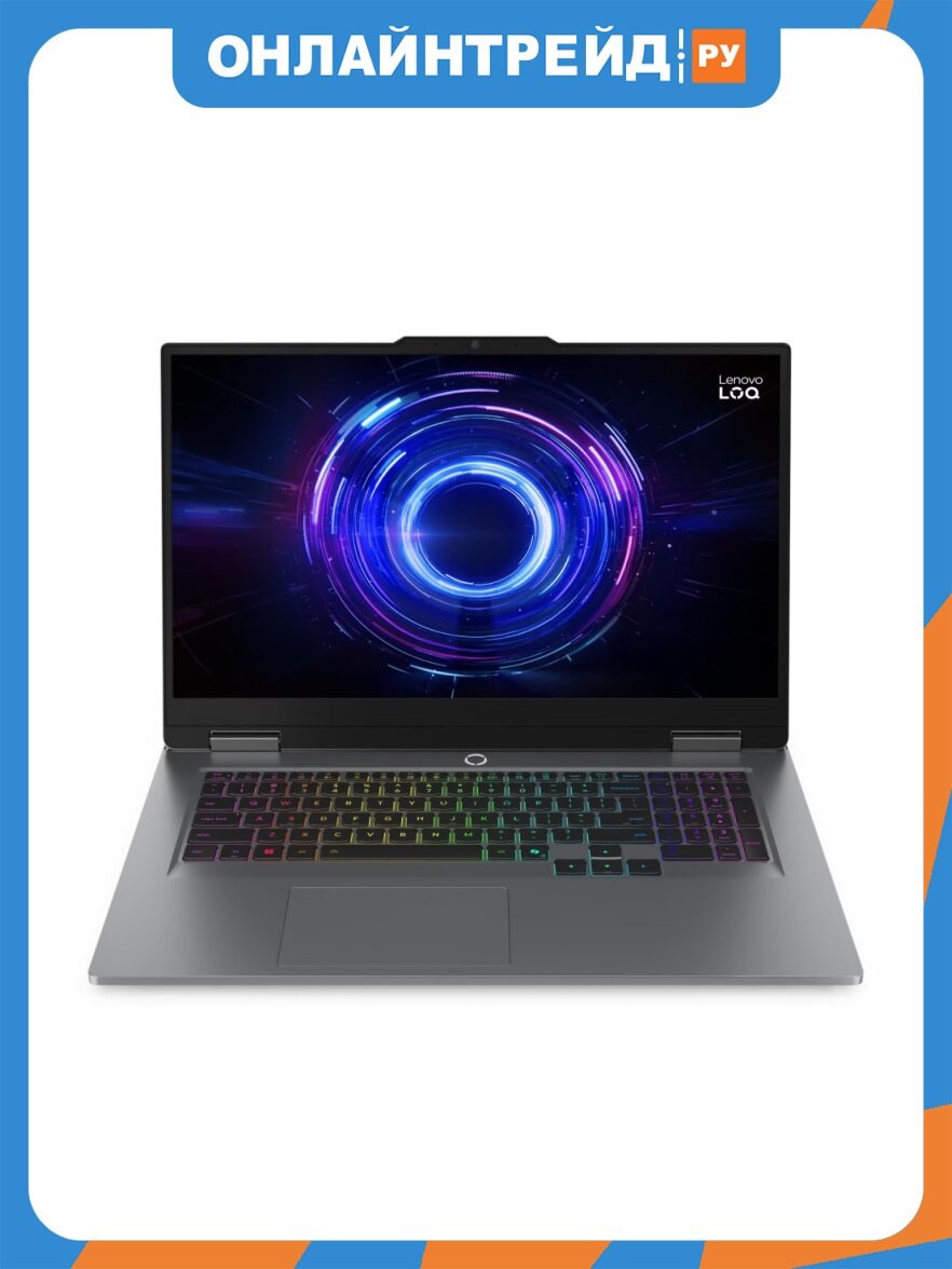 Игровой ноутбук Lenovo LOQ 17IRX10 17.3" FHD IPS 165Hz 300nits i5-13450HX(2.4ГГц), 16Гб DDR5, SSD 512Гб, RTX 5050 8Гб, без ОС, Luna Grey (83JH0089RK)