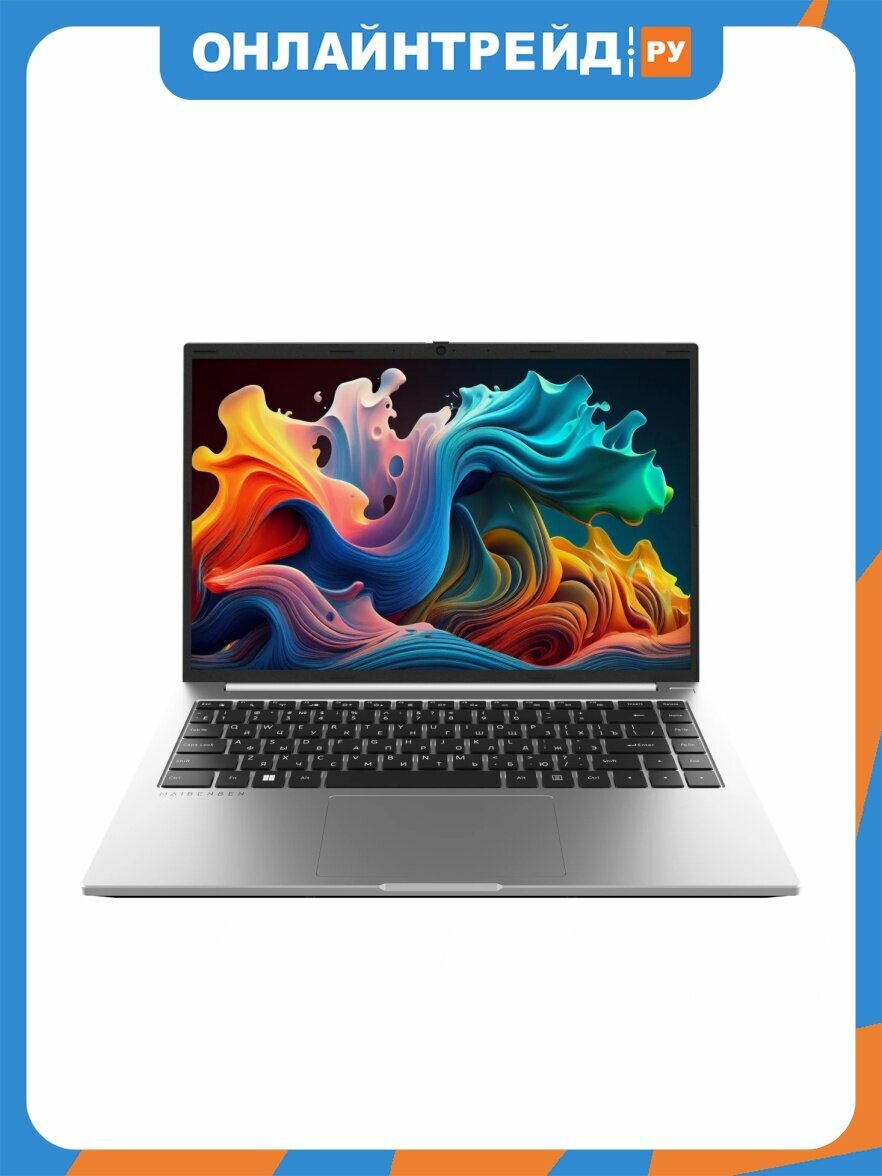 Ноутбук Maibenben S14B-R560UM 14.5" QHD IPS 120Hz Ryzen 5 6600H(3.3ГГц), 16Гб DDR5, SSD 512Гб, Radeon 660M, Linux, Silver (S14B-R560UMFQSLSRE0)