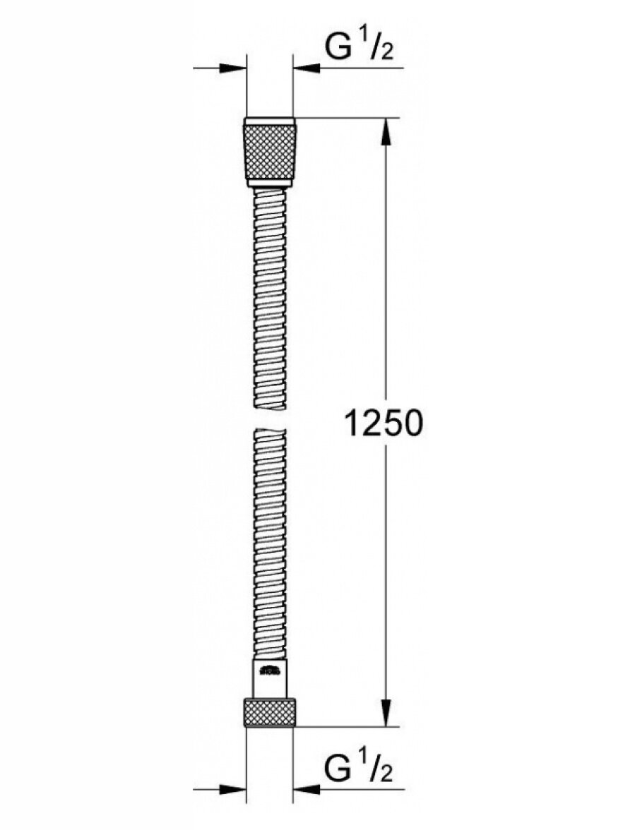 Душевой шланг Grohe Relexaflex Metal Long-Life 125 см, хром