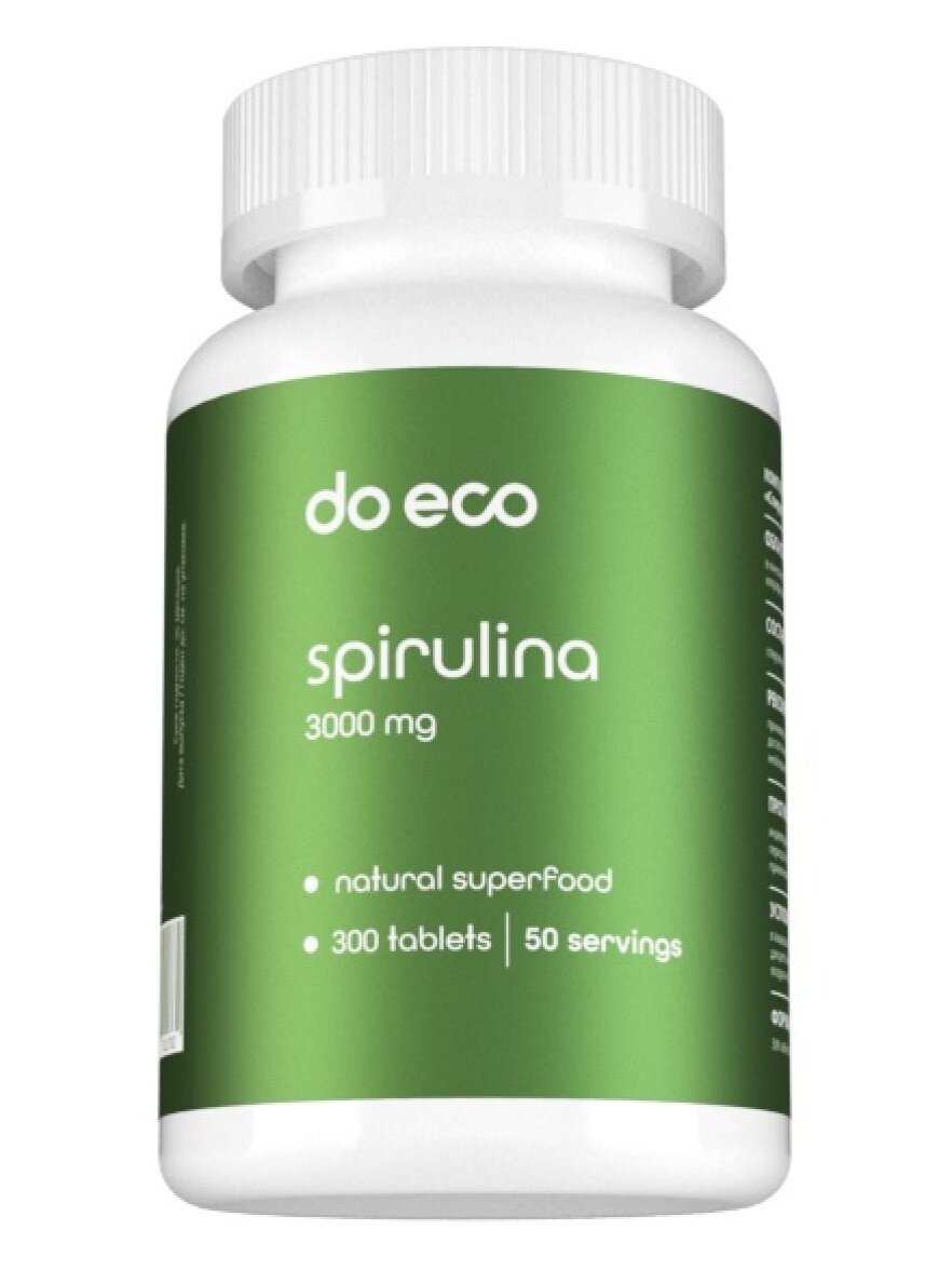БАД DO Eco Spirulina Спирулина суперфуд 150 грамм 300 таб