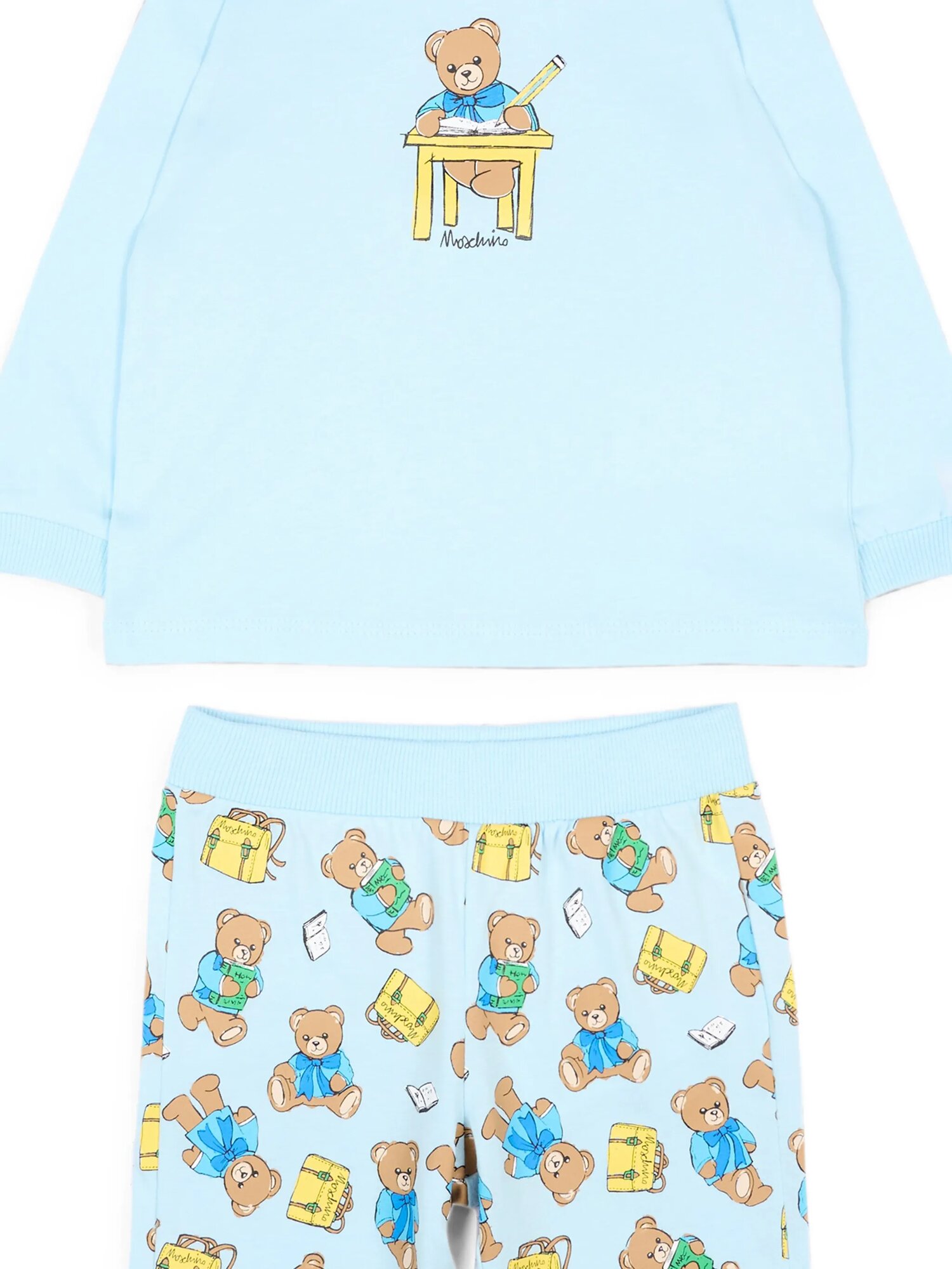 Комбинезон MOSCHINO Teddy Bear printed tracksuit, размер 2 года, Синий принт — фото 1