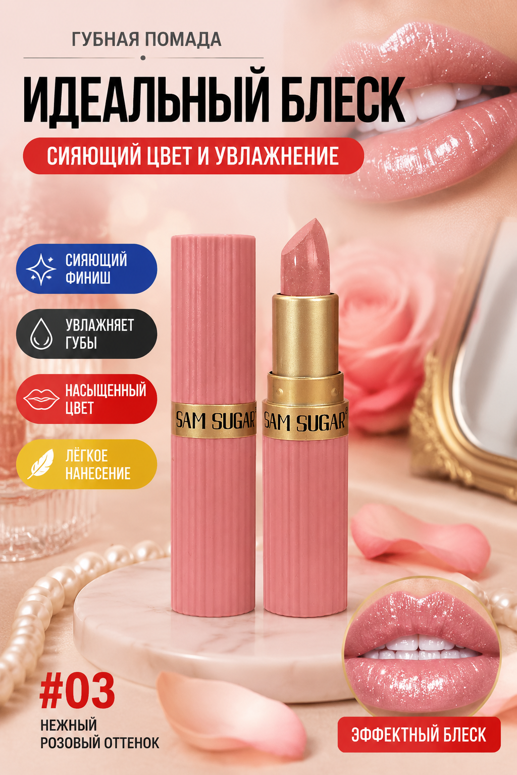 Помада для губ матовая и с блестками, стойкая, алмазный блеск, в виде шоколадки