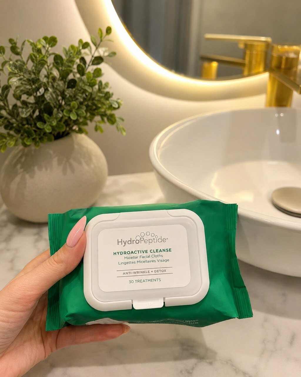 HydroPeptide Cleanse Micellar Towelettes очищающие салфетки для снятия макияжа с пептидами, 30 шт