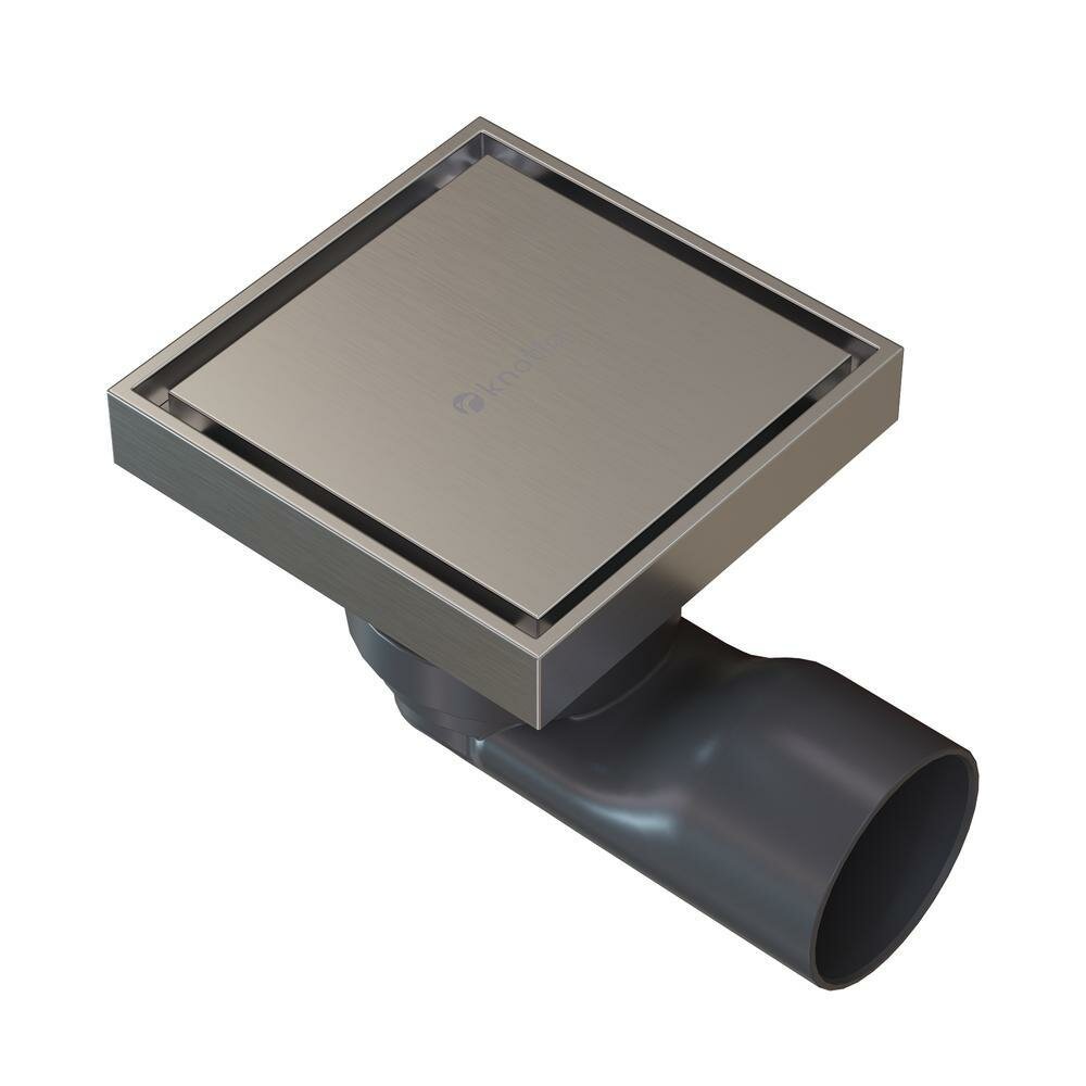 Душевой трап Knotlor Земля 100x100 SDSS100BS с решеткой цвет Матовая сталь