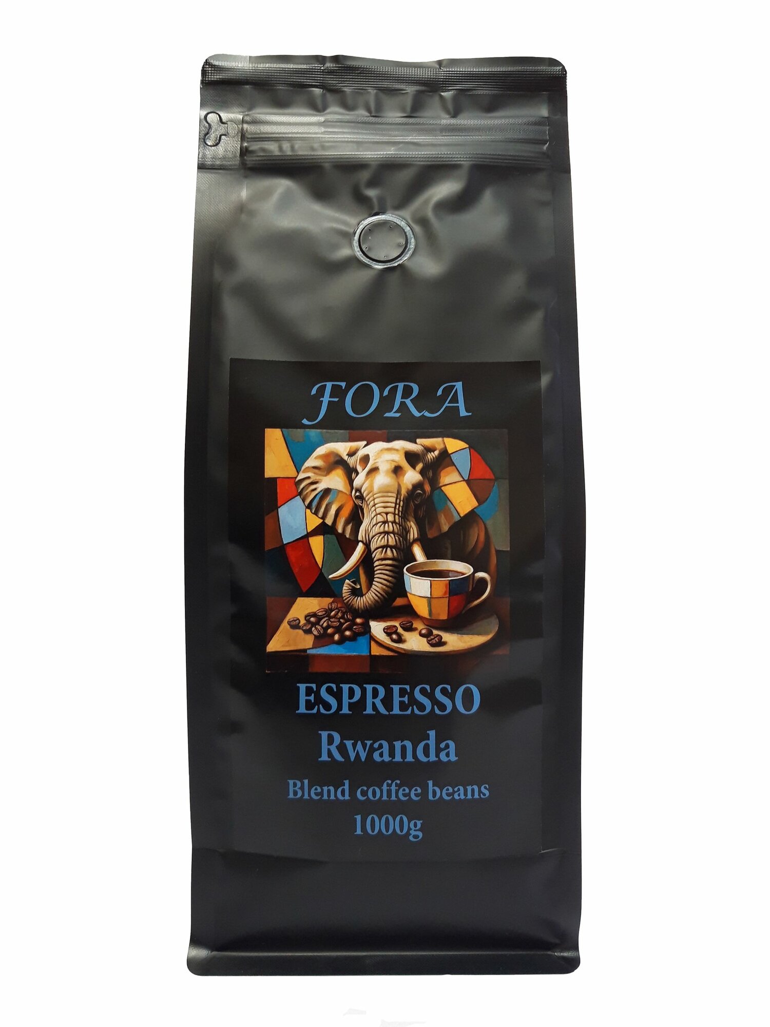 Кофе в зёрнах Эспрессо Руанда 1 кг. Арабика 80% / Робуста 20% / FORA COFFEE