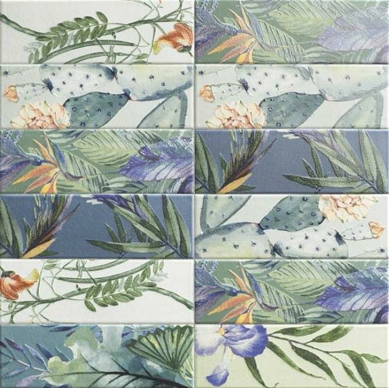 Керамическая плитка Mainzu Jungle Tapis Eden настенная 10х30 см