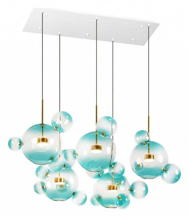 Подвесной светильник Loft it Bolle 2027-S5 Blue цвет плафона подвески Голубой, цвет арматуры Золото