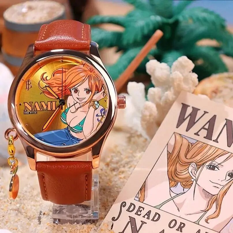 Часы Nami One Piece, кожаный ремешок