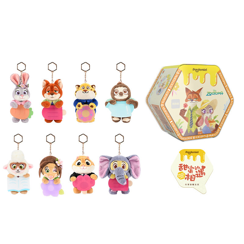 Коллекционные брелоки-сюрпризы унисекс POTDEMIEL x Disney Zootopia, Single Mystery Box (Random Pick)+Greeting Card