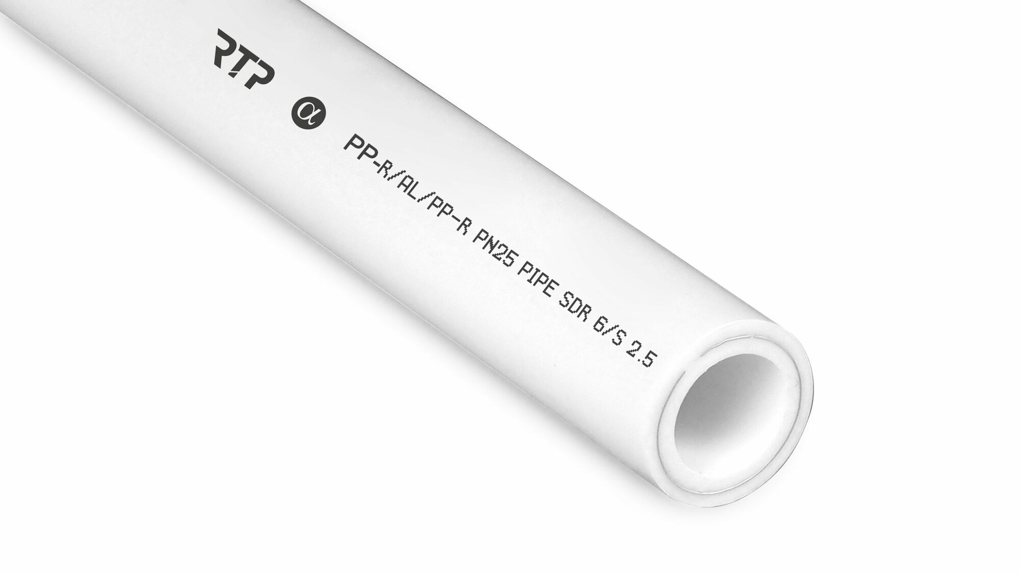 Труба РТП PPR/AL/PPR 20х3,4 PN25 белый 2м