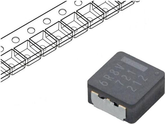 PANASONIC ETQP4M6R8KVK Дроссель проволочный, SMD, 6,8мкГн, 5,9А, 23,5мОм, 8,5x8x4мм, 20%, 1шт