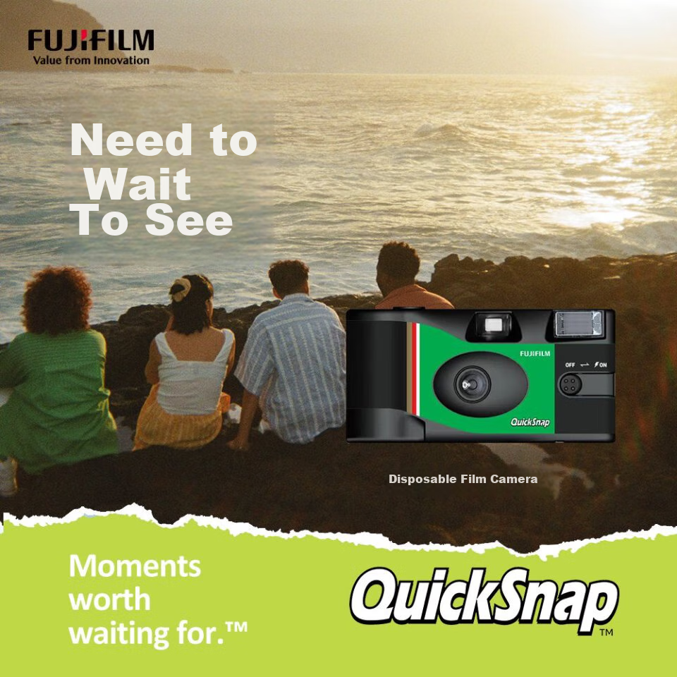 FUJIFILM QuickSnap Одноразовая Пленочная Камера с 27 Рулонами Цветной Пленки Ретро Стиль Цвет：Новый QuickSnap