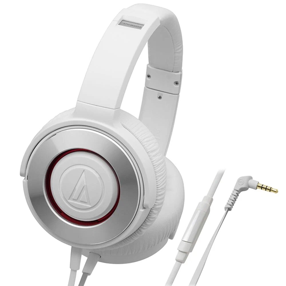 Наушники Audio-Technica WS550i, с микрофоном, складные, белые