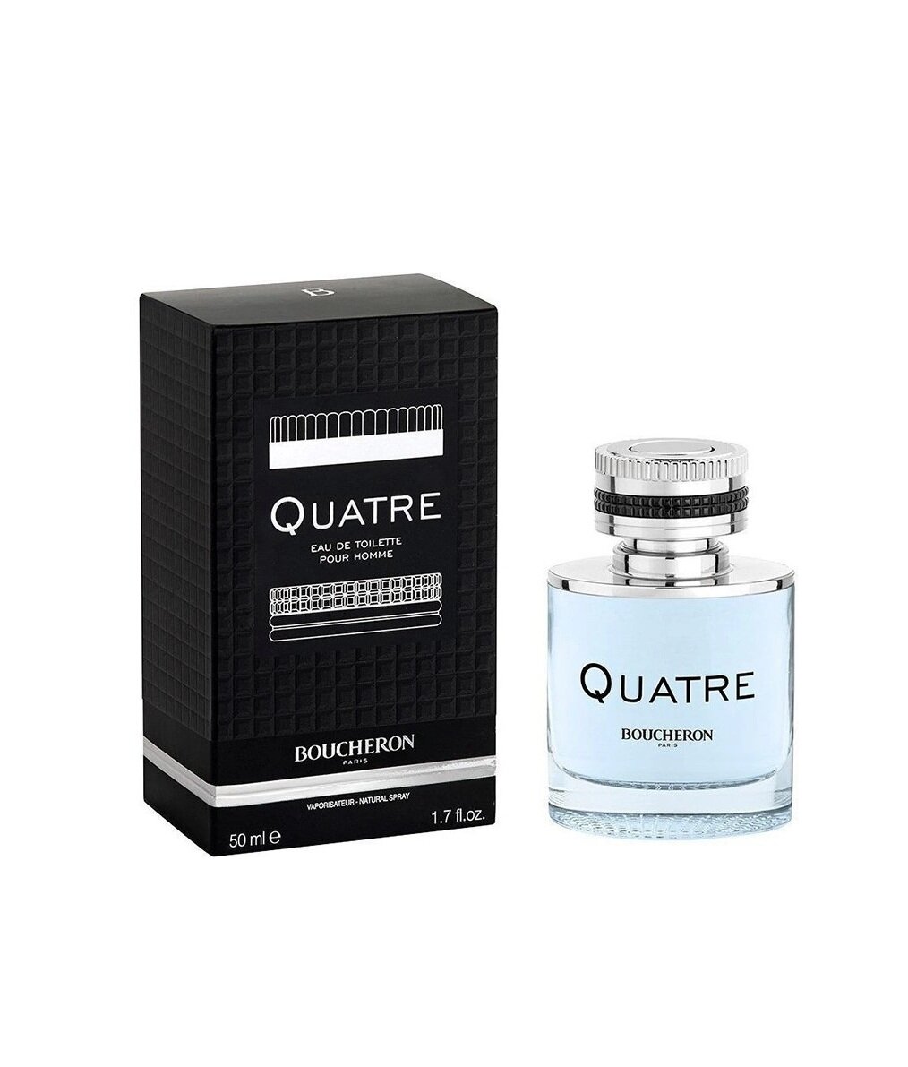 Boucheron Quatre Pour Homme 50 мл туалетная вода мужская, древесные, цветочные, мускусные