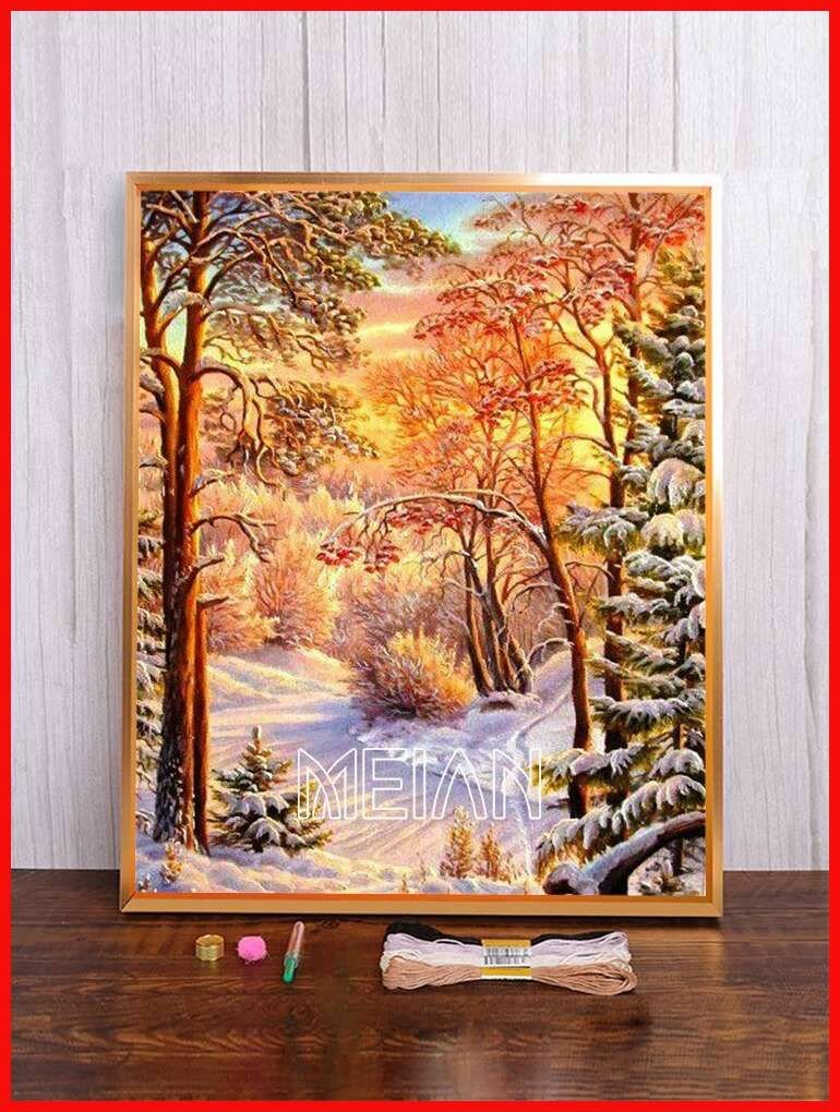 MEIAN Набор для вышивания, 30x40CM, 11CT, 40 цветов