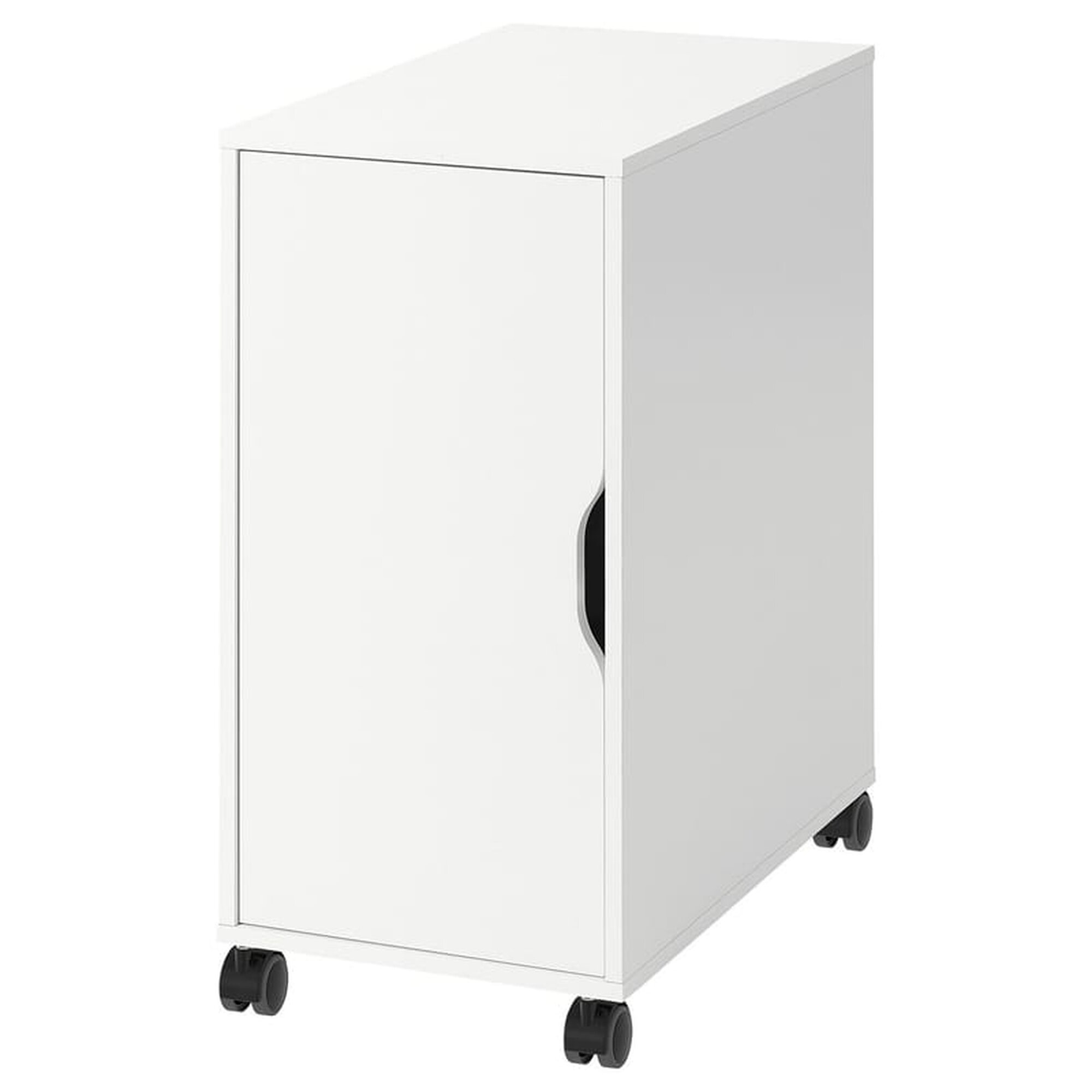 Комод IKEA ALEX, белый/черный, 36x76 см, на колесиках 295.419.41